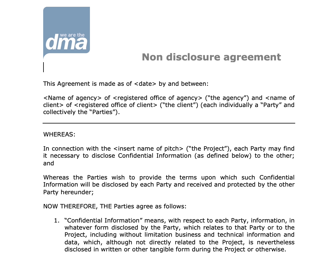 The Best NDA for Marketing Agencies